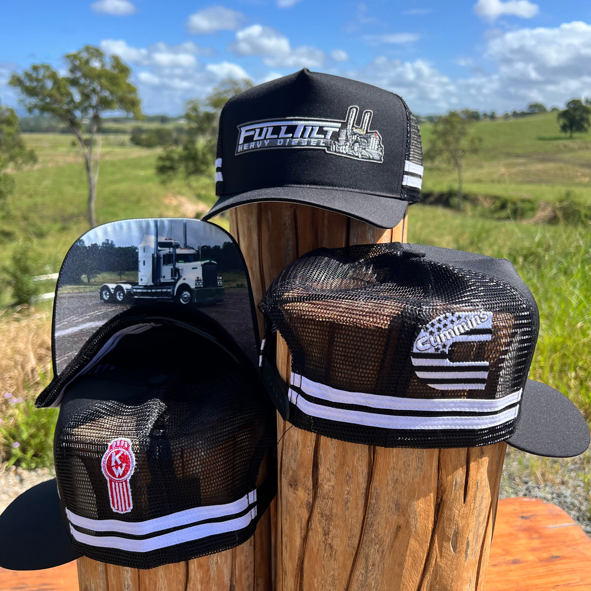 FULL TILT BLACK TRUCKER CAP – The Country Companies