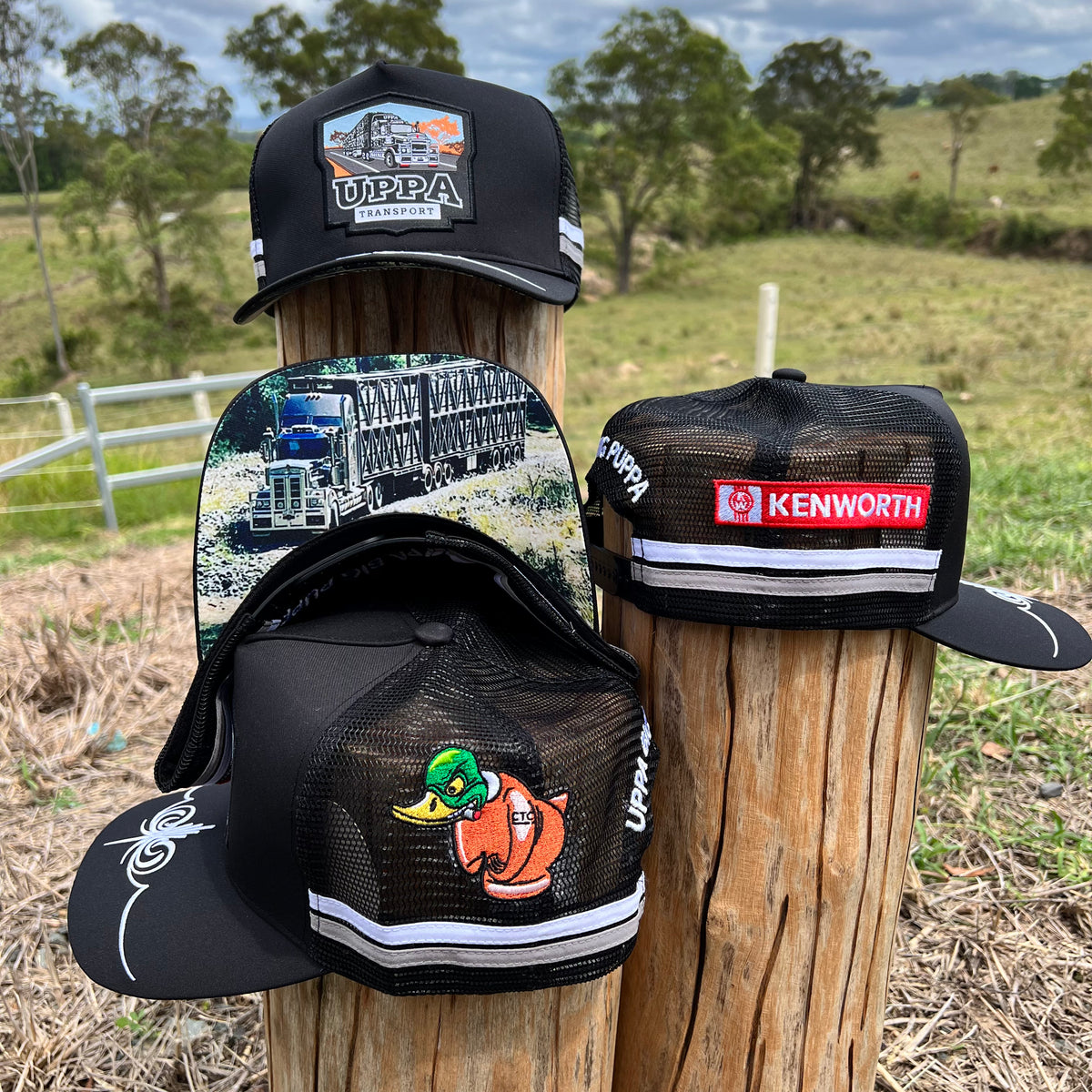 UPPA BADGE TRUCKER CAP - ALL BLACK – The Country Companies