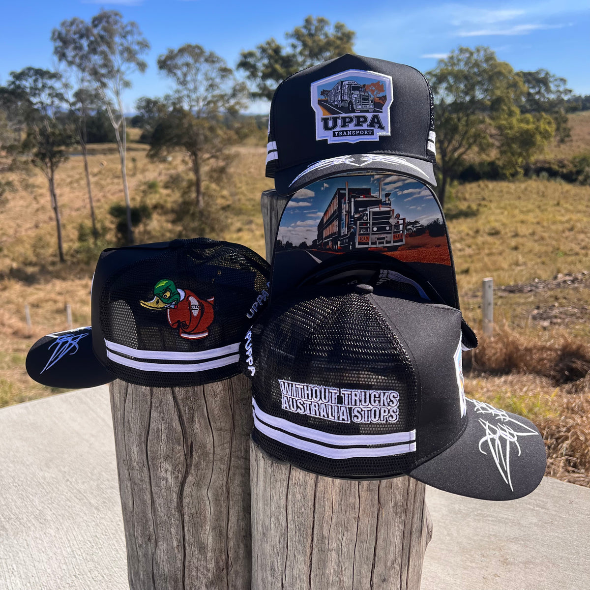 UPPA WHITE BADGE TRUCKER CAP – The Country Companies