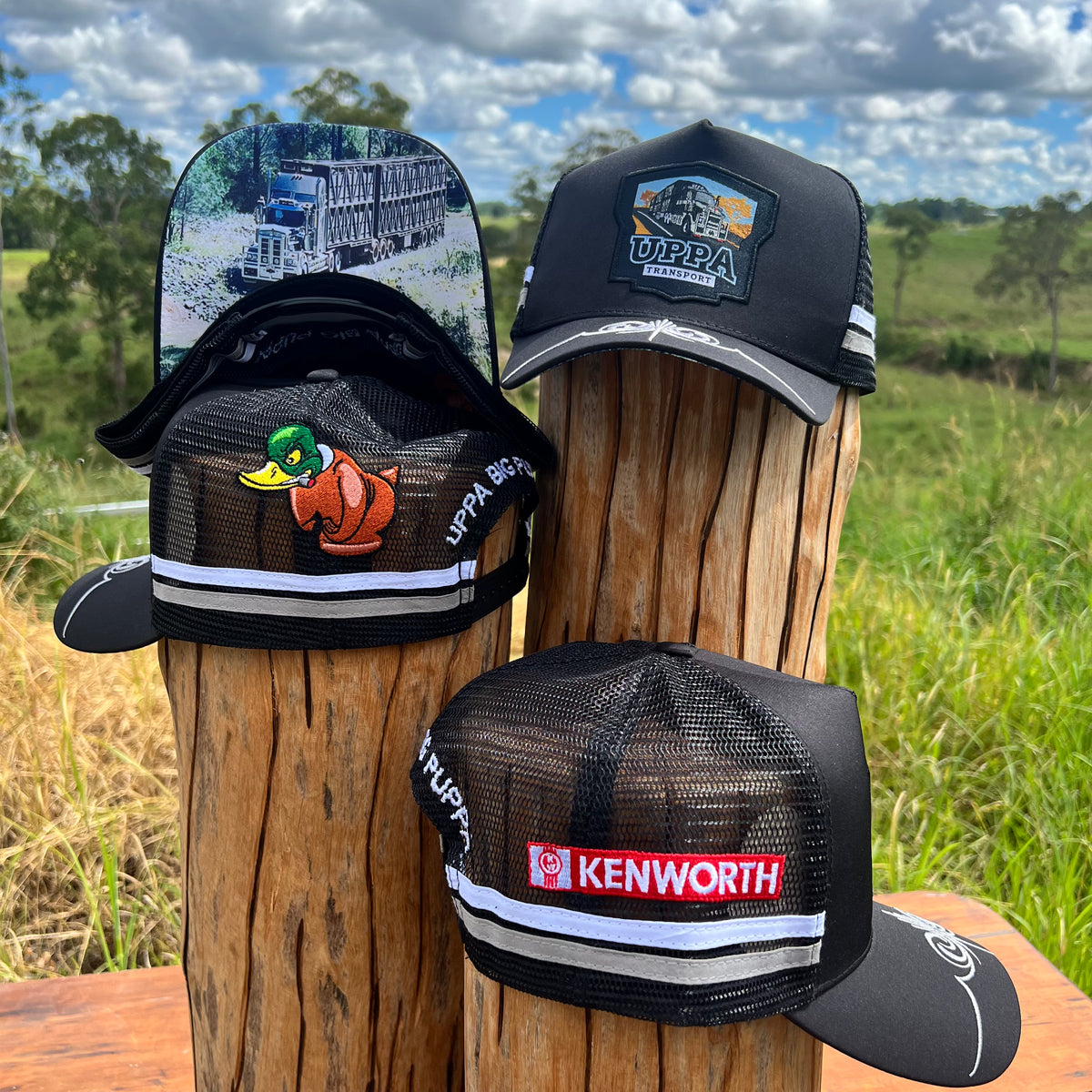 UPPA BADGE TRUCKER CAP - ALL BLACK – The Country Companies