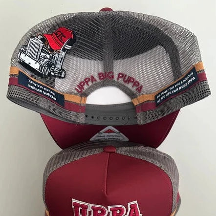 UPPA TRUCKER CAP -MAROON GREY – The Country Companies