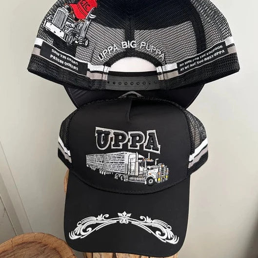 UPPA TRUCKER CAP - ALL BLACK – The Country Companies